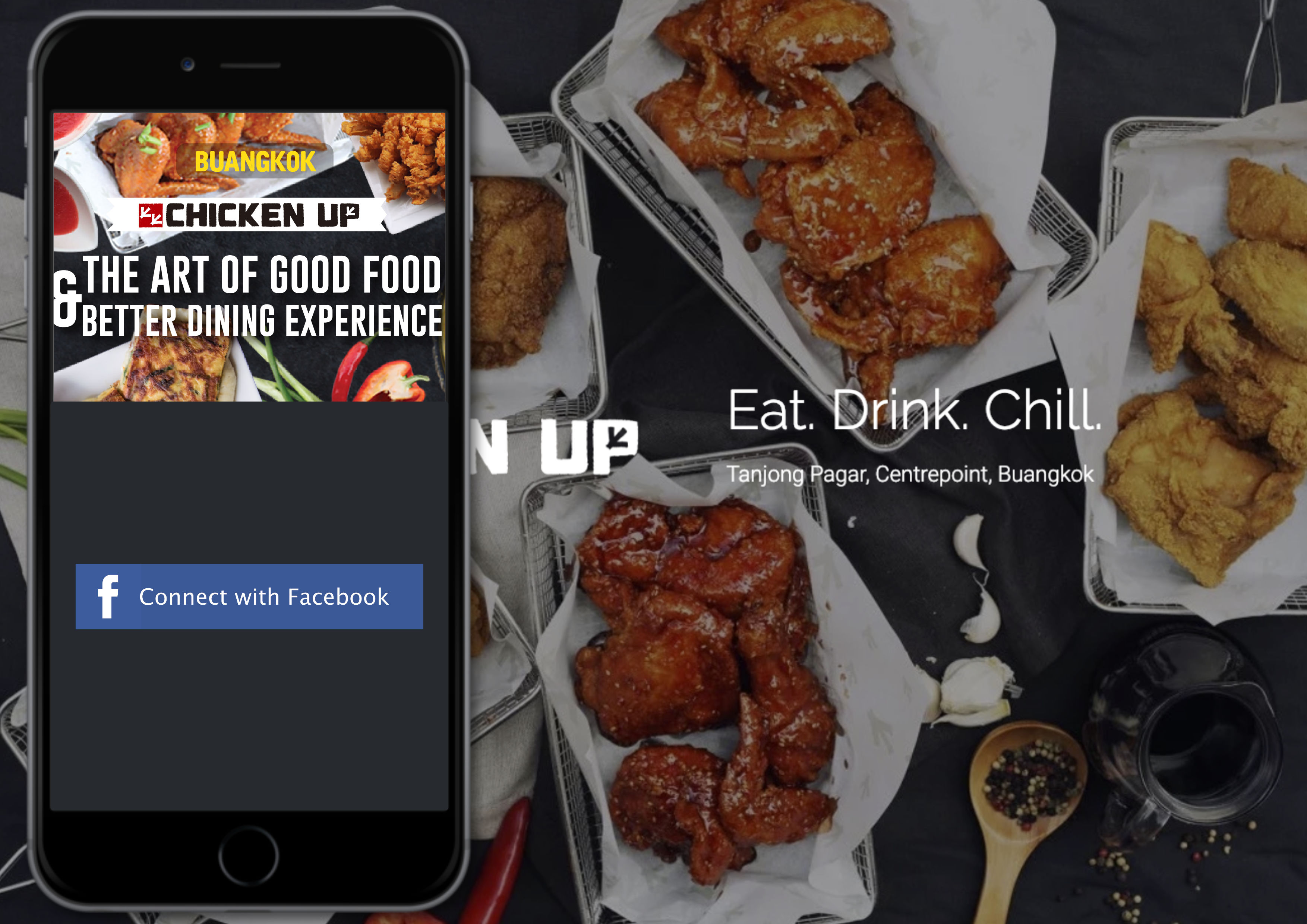 Chicken Up Implements Social WiFi At Their Buangkok Outlet | SugarWifi